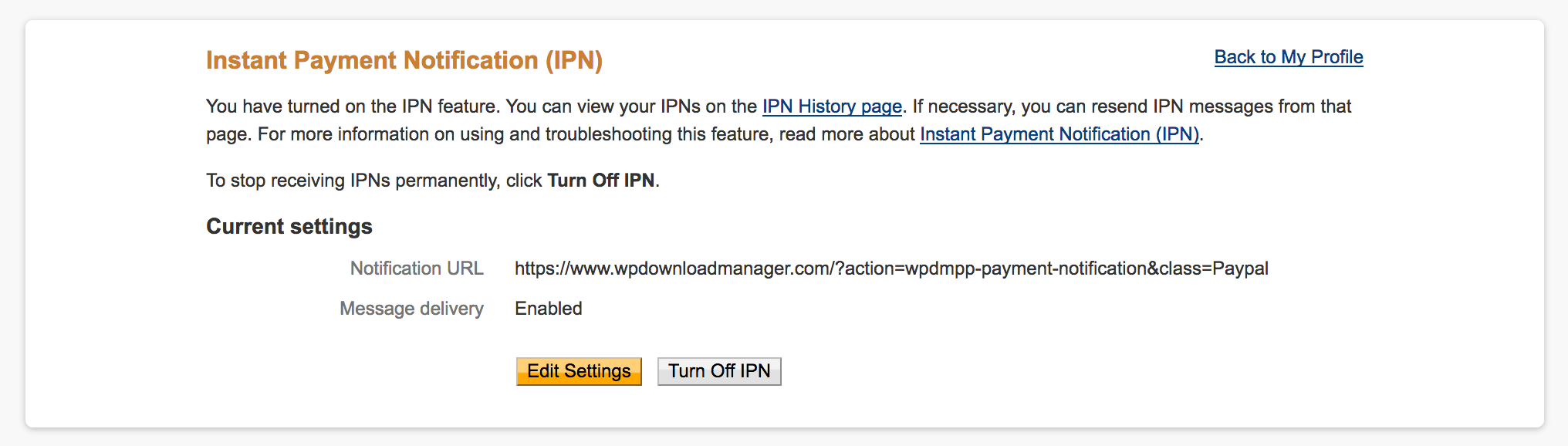 How To Enable Paypal Ipn Notification Wordpress Download Manager