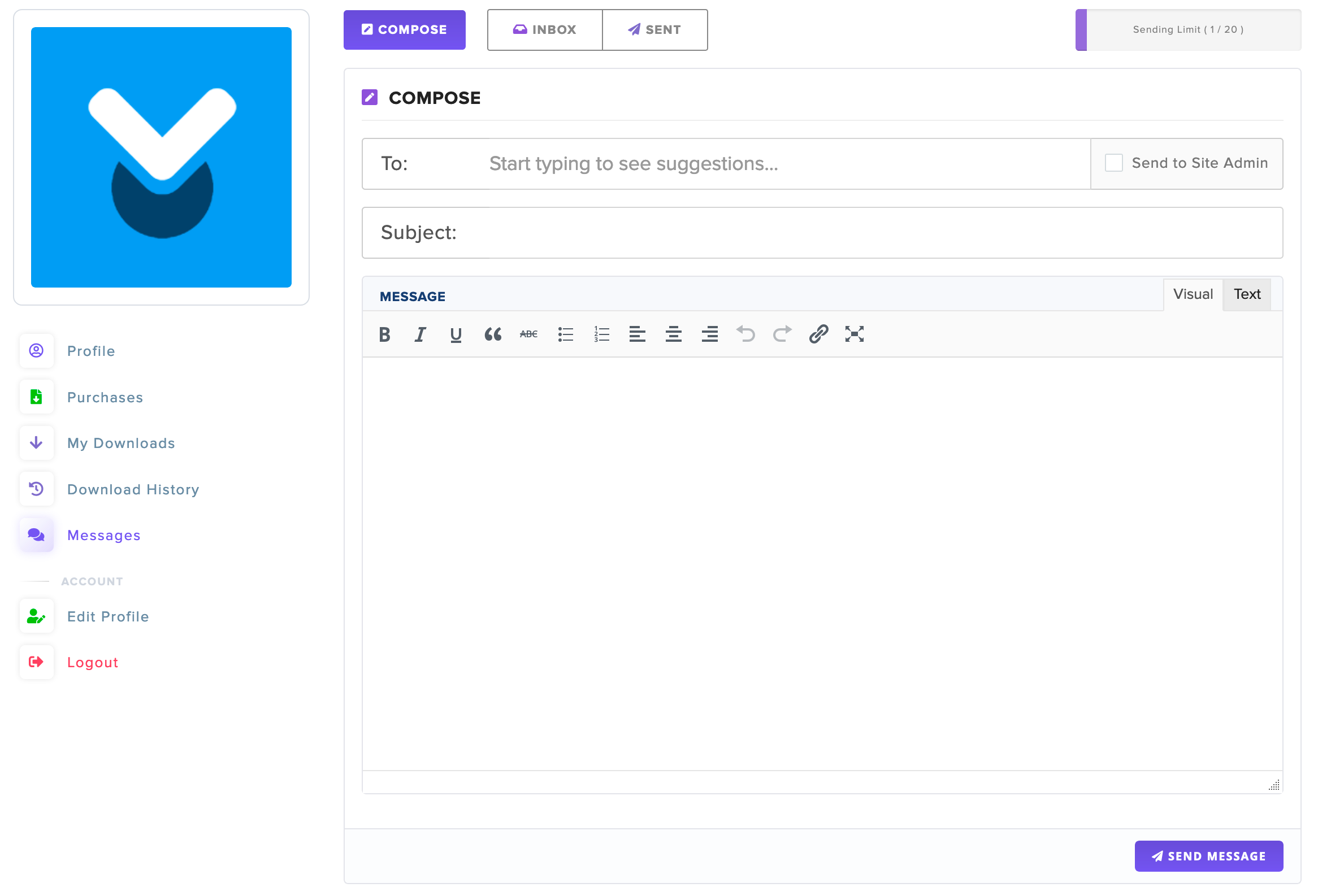 WordPress Private Message - WordPress Download Manager