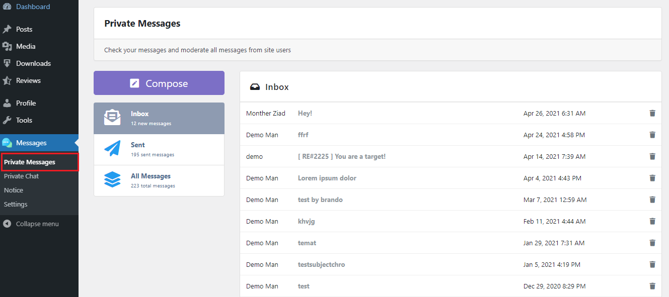 How To Add A Private Messaging And Live Chat System In WordPress? - WordPress Download Manager